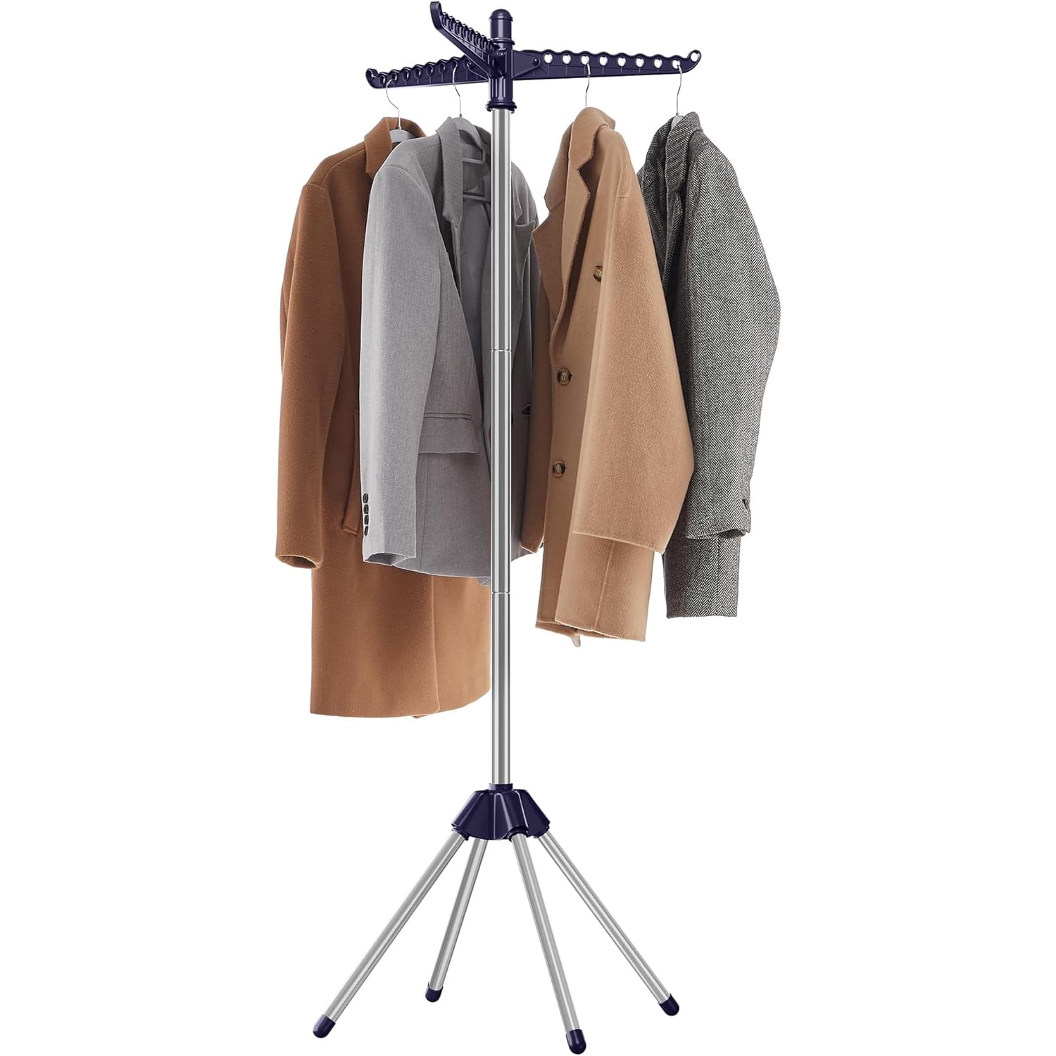 Clothes Drying Rack, 59-Inch Folding Laundry Drying Rack with 3 ...