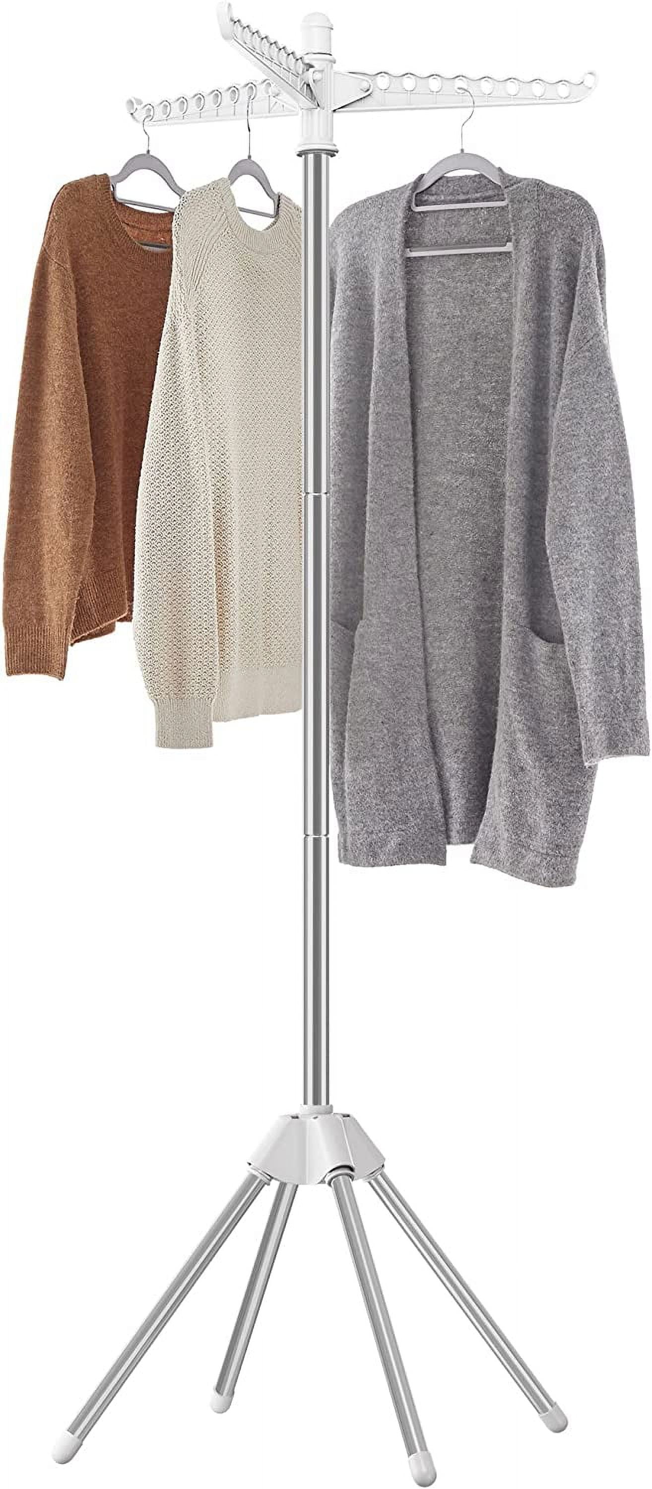 Clothes Drying Rack 59-Inch Folding With 3 Rotatable Arms 4-Leg ...