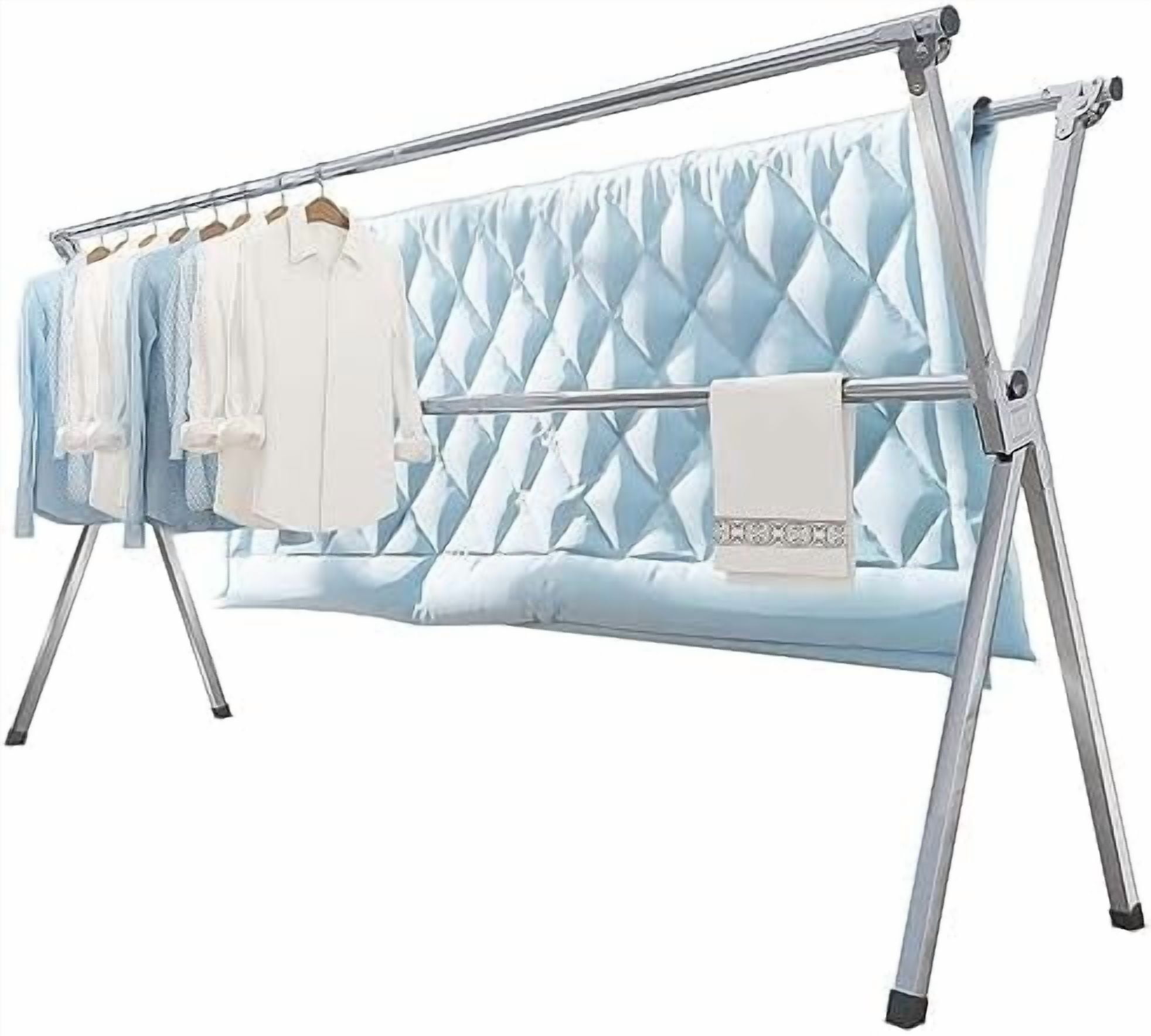 Clothes Drying Rack 63 Inches Folding Indoor Outdoor, Drying Rack ...