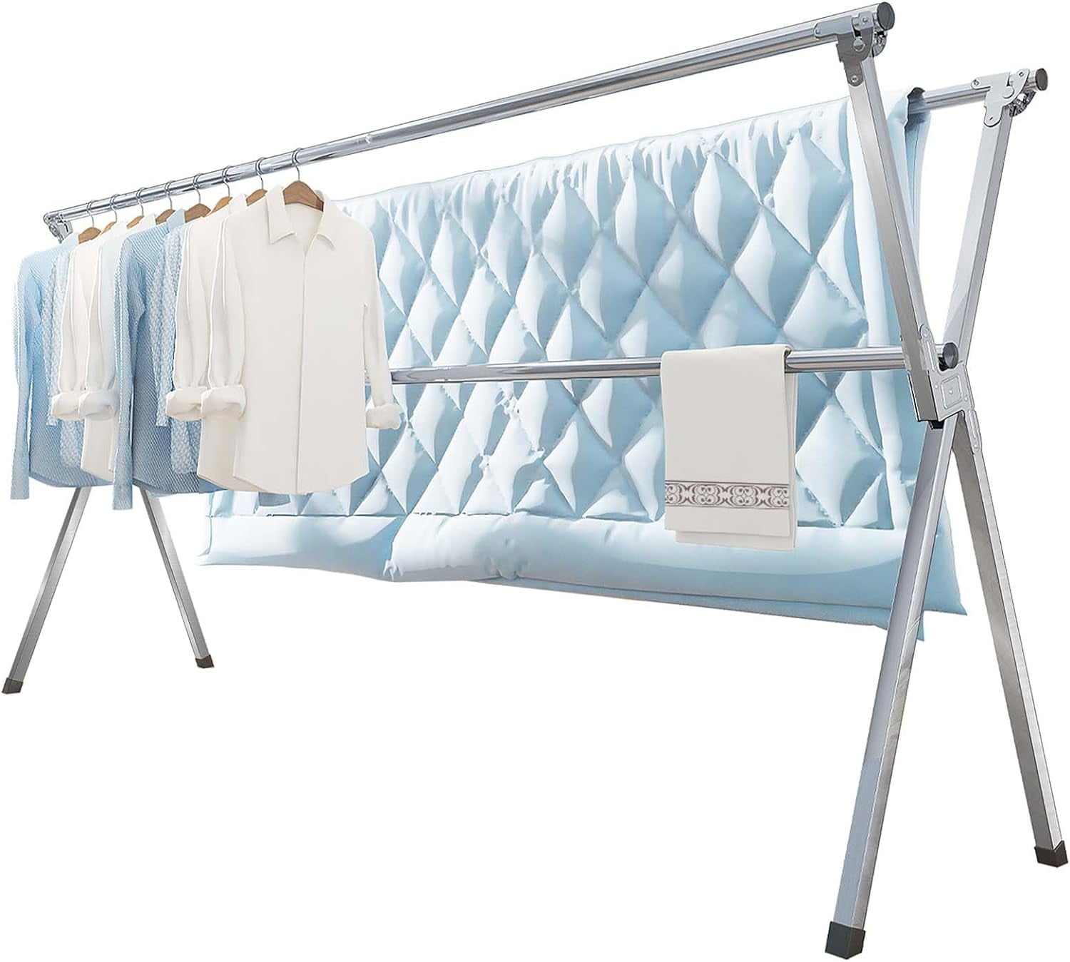 Clothes Drying Rack 79 Inches Folding Indoor Outdoor, Drying Rack ...