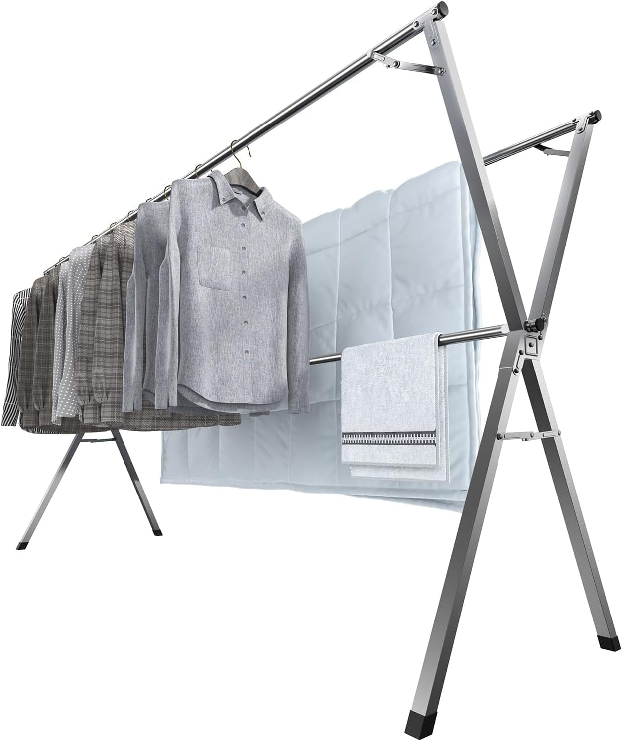 Clothes Drying Rack 95 Inches Folding Outdoor Indoor, Drying Rack ...