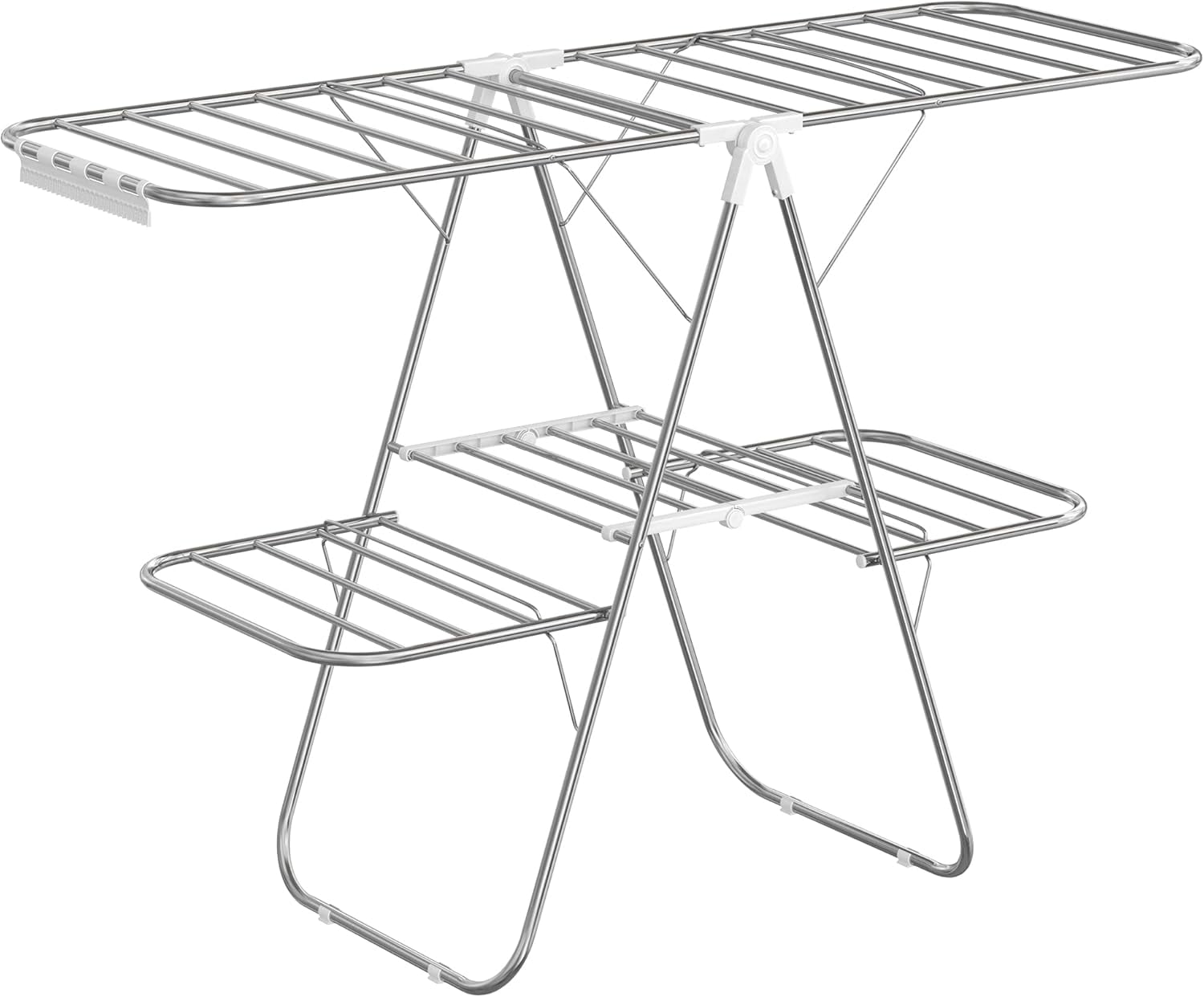 Clothes Drying Rack Foldable 2-Level Laundry Drying Rack Free-Standing ...
