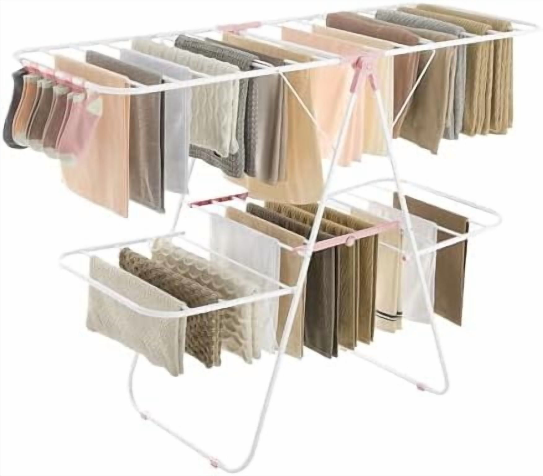 Clothes Drying Rack, Foldable 2-Level Laundry Drying Rack, Free ...