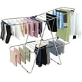 Clothes Drying Rack Foldable - 2 Level Stainless Steel Laundry Drying ...