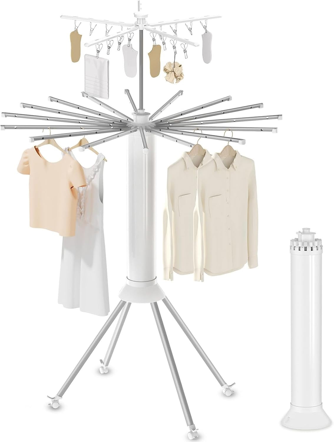 Clothes Drying Rack Foldable, 4-Legged Portable Drying Rack Clothing ...