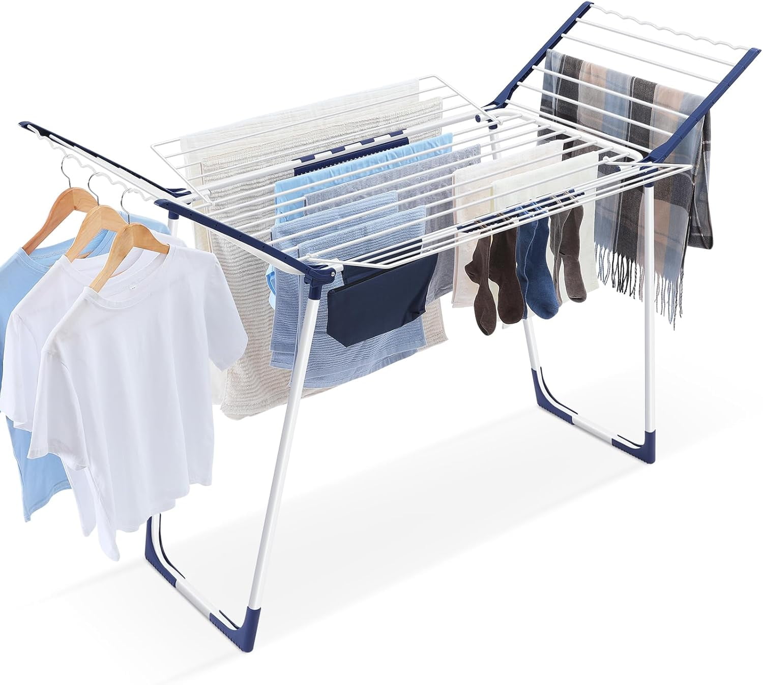 Clothes Drying Rack Foldable, Drying Rack Clothing Large Space, Winged ...