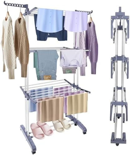 Clothes Drying Rack Foldable Drying Rack Clothing,Oversize 4 Tier(70 ...