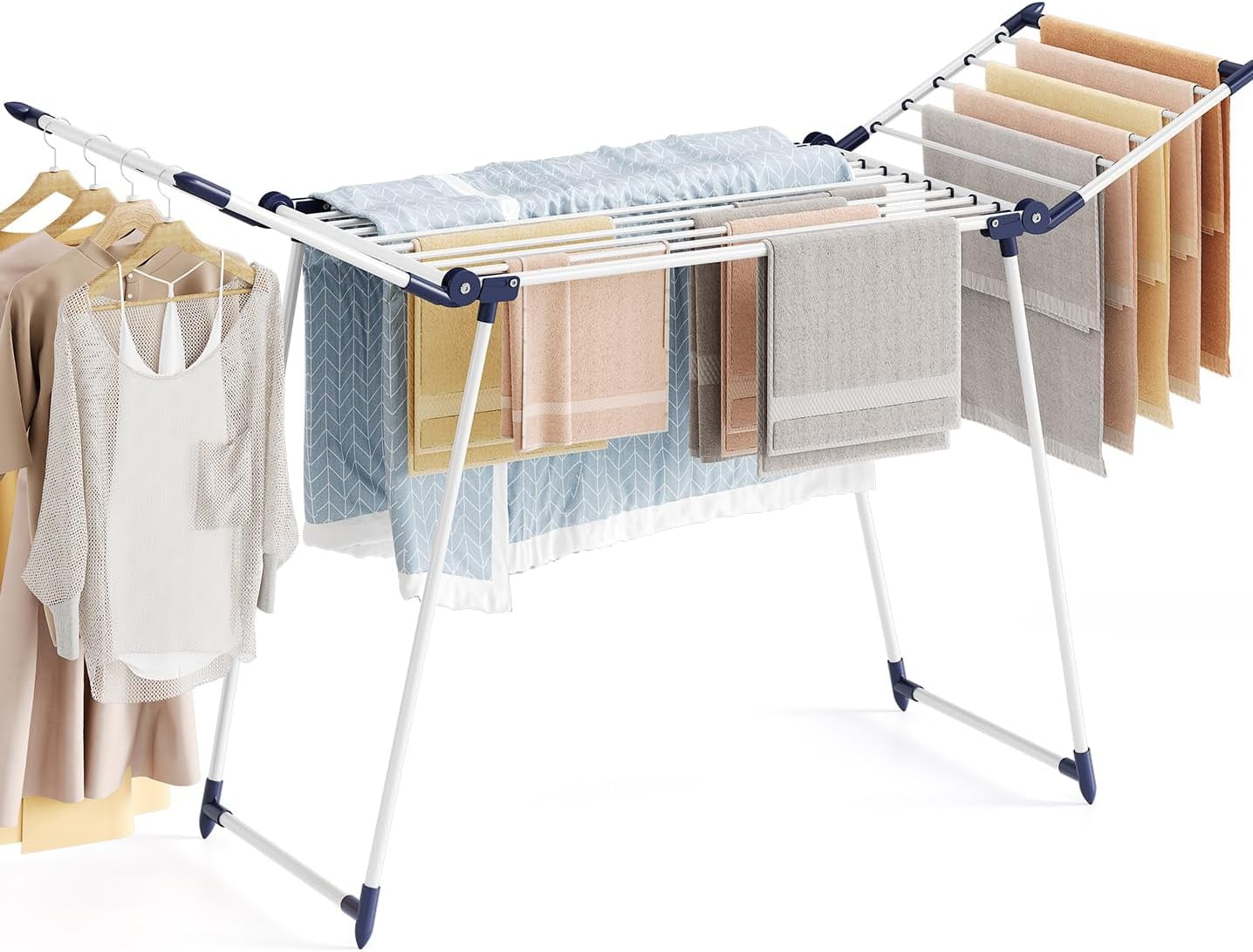 Clothes Drying Rack Foldable, Large Drying Rack Clothing, Winged ...