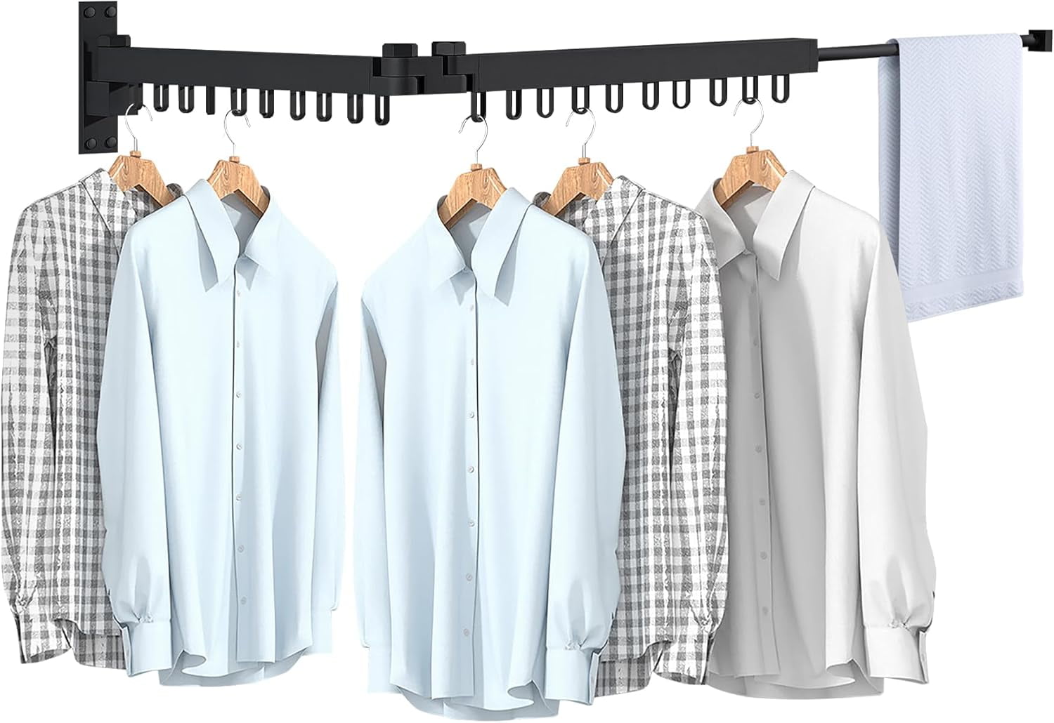 Clothes Drying Rack Foldable, Laundry Drying Rack Clothing Wall Mounted ...