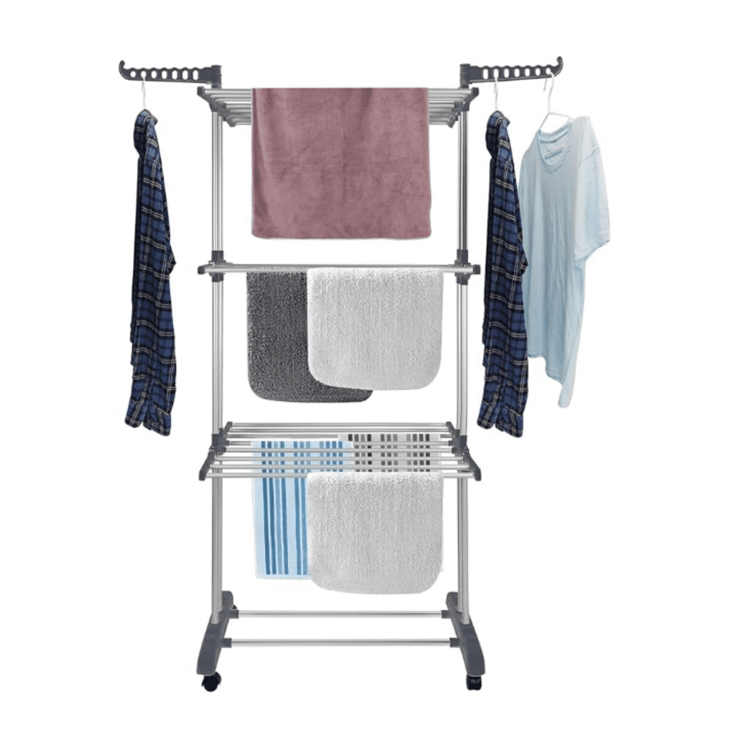 Clothes Drying Rack Folding Drying Rack Clothing 4 Tier Clothes Horses ...