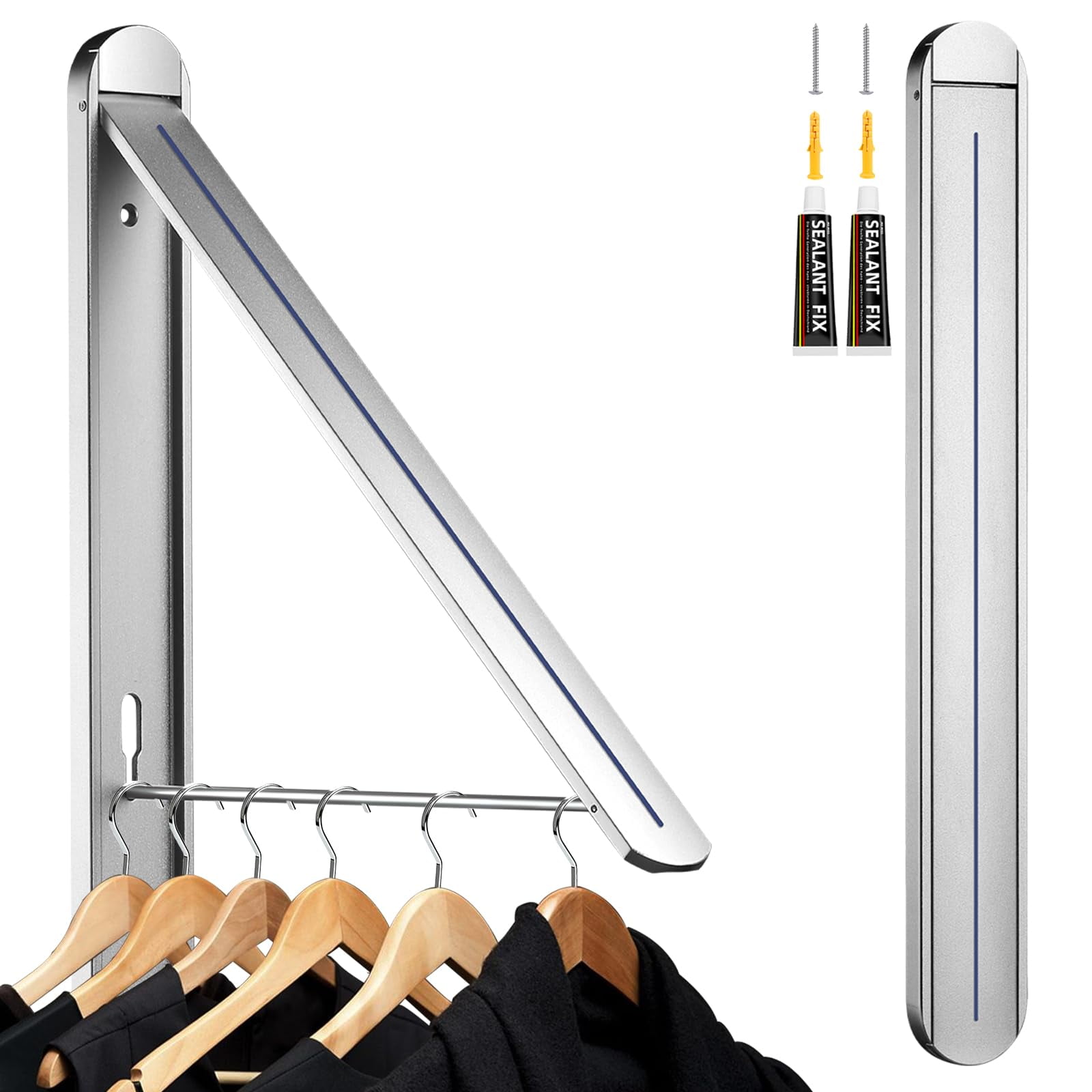 Clothes Drying Rack Folding Indoor And Outdoor Universal, Wall Mounted ...
