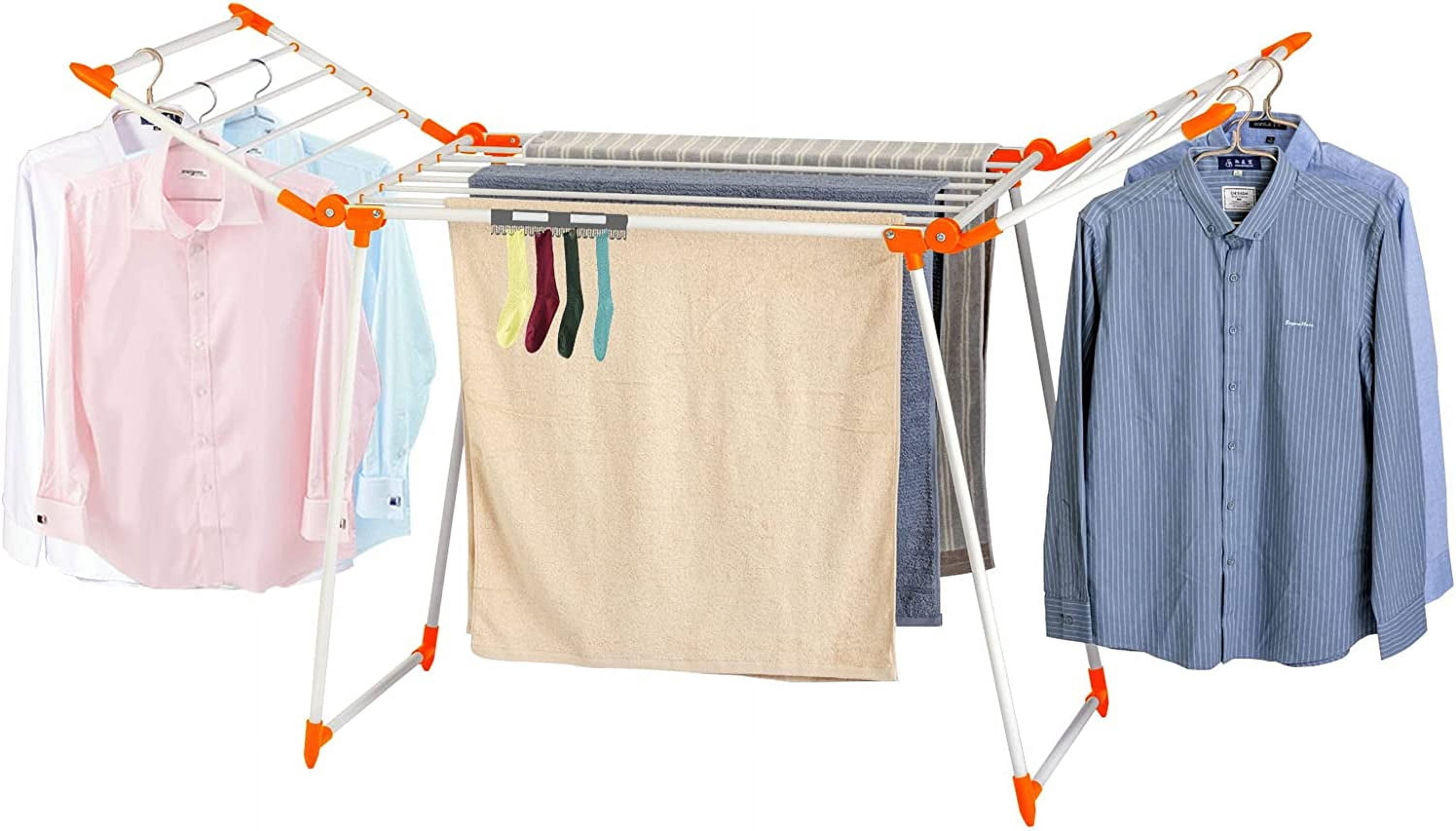 Clothes Drying Rack, Gullwing Laundry Rack, Collapsible, Space-Saving ...
