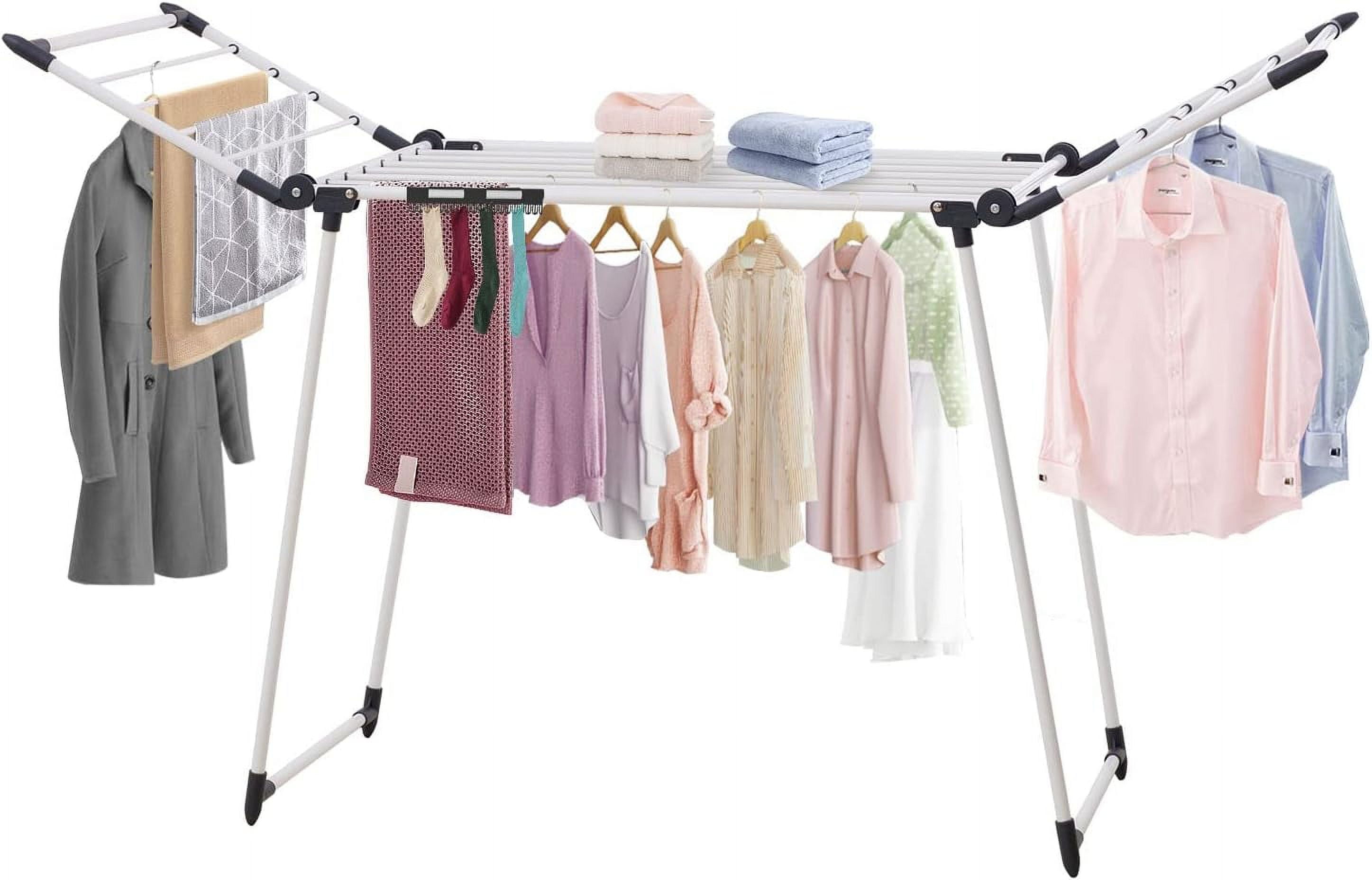 Clothes Drying Rack, Gullwing Laundry Rack, Collapsible, Space-Saving ...