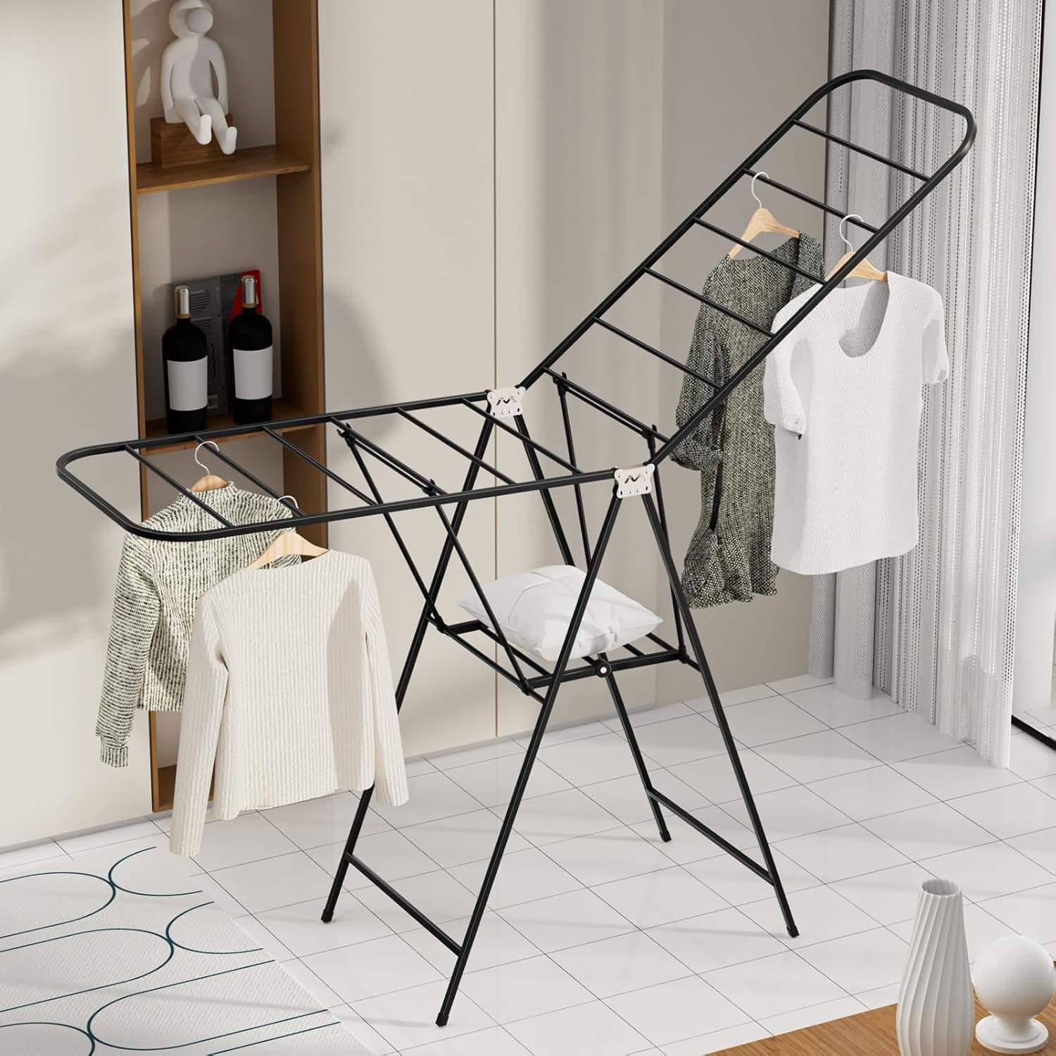 Clothes Drying Rack, Heavy Duty Gullwing Drying Rack, 71inch Laundry ...