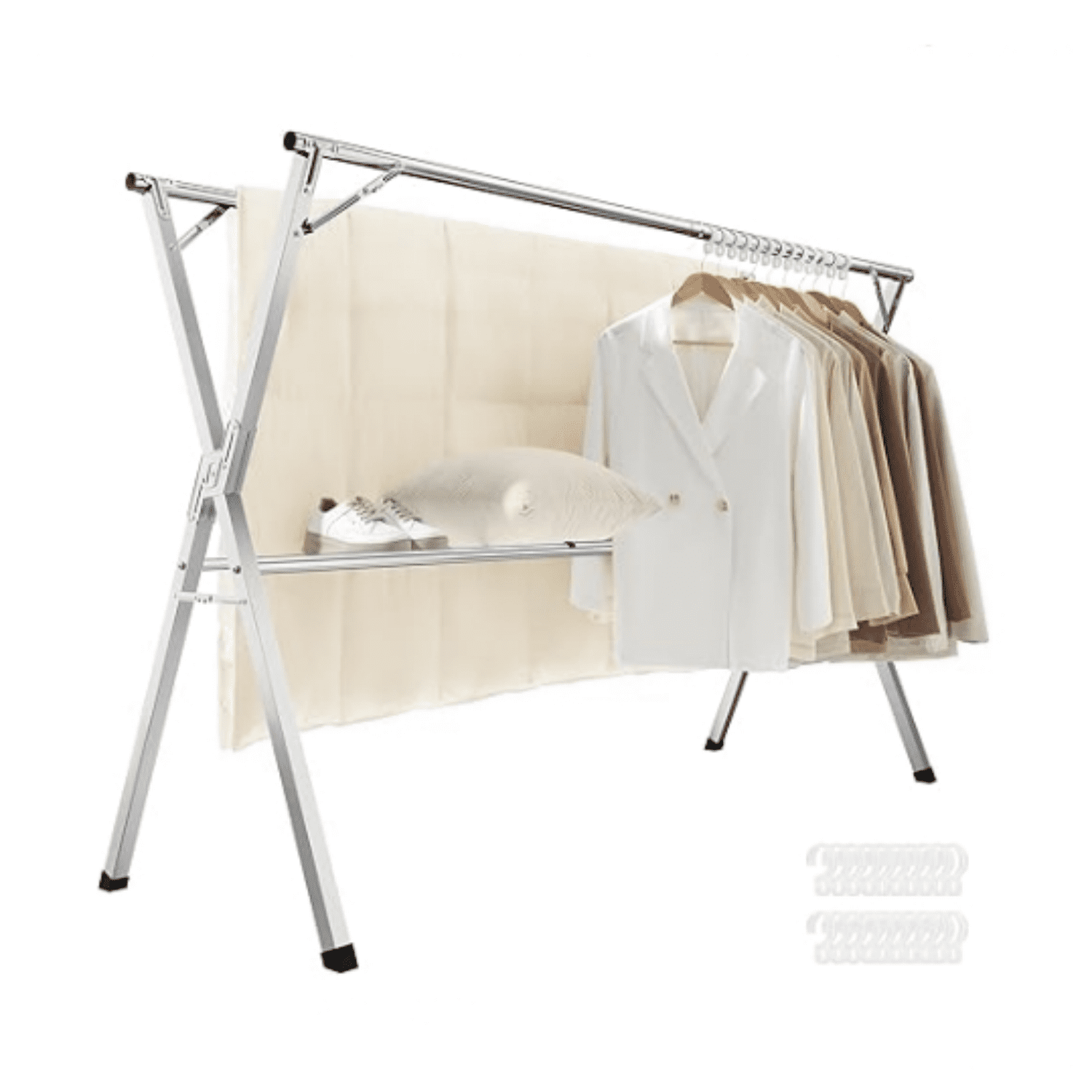 Clothes Drying Rack, Heavy-Duty Laundry Drying Rack, 52.4-78.7 Inches ...