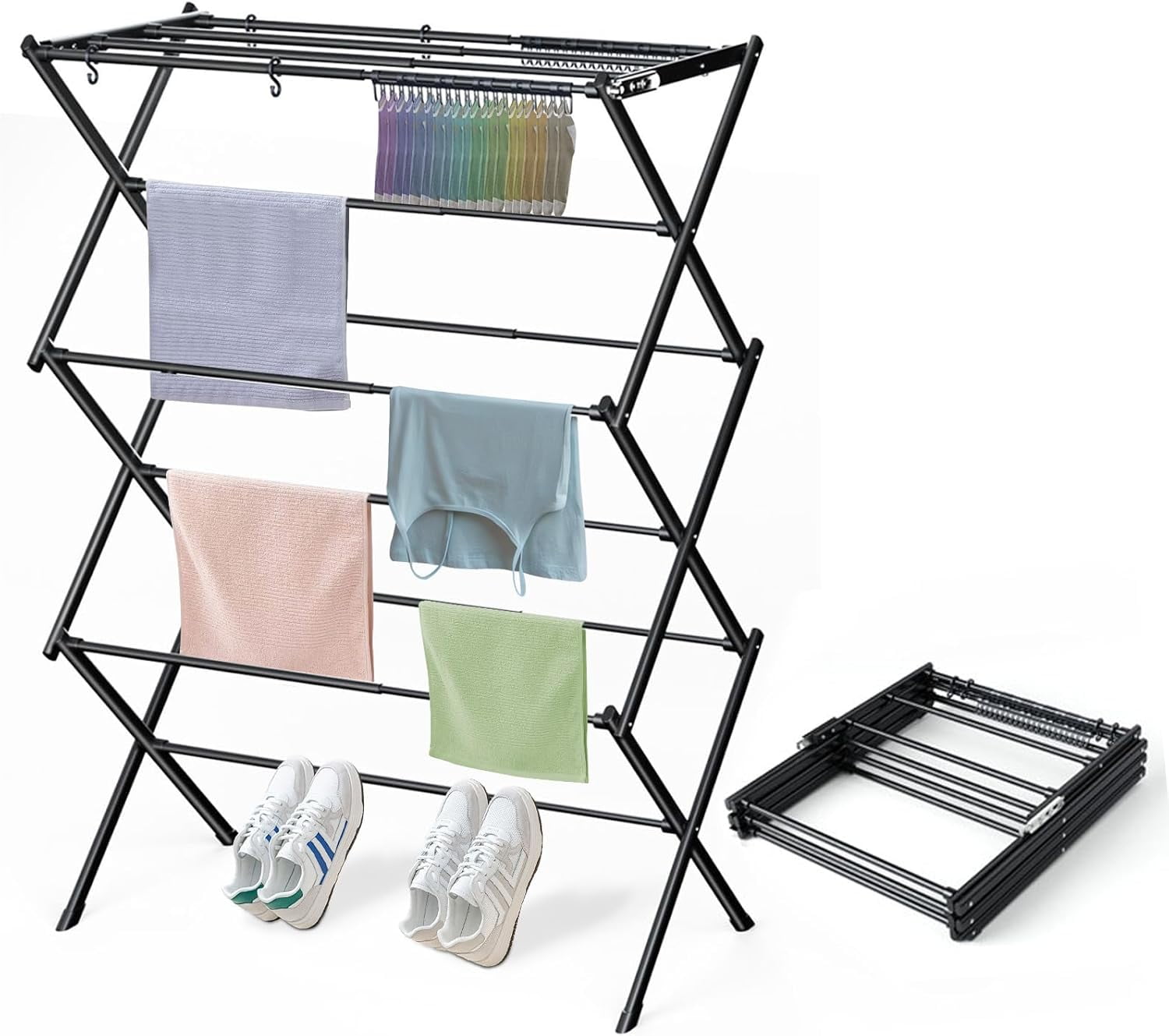 Clothes Drying Rack Household Indoor, Foldable Drying Rack Clothing for ...