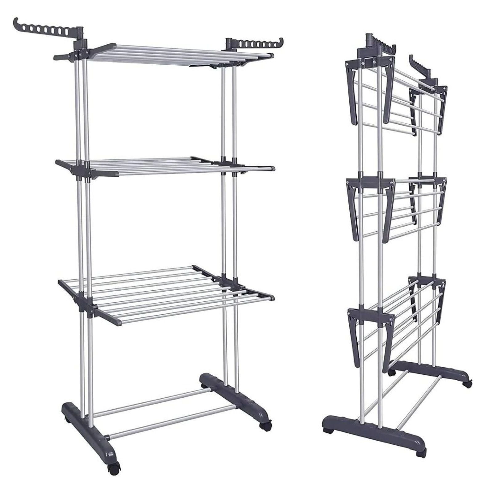 Clothes Drying Rack, Indoor/Outdoor Laundry Rack - Foldable Space ...