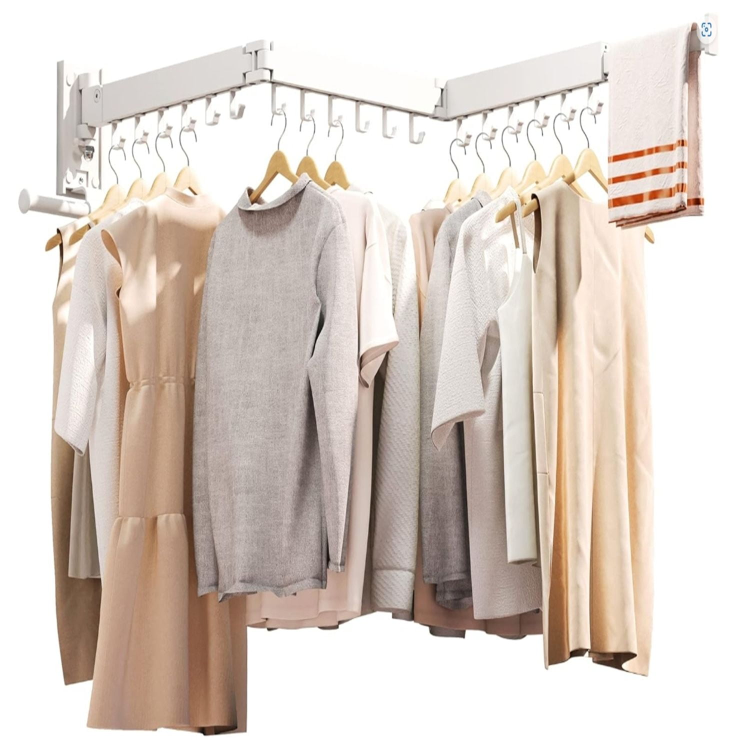 Clothes Drying Rack,Laundry Drying Rack Wall Mount, Wall Mounted ...