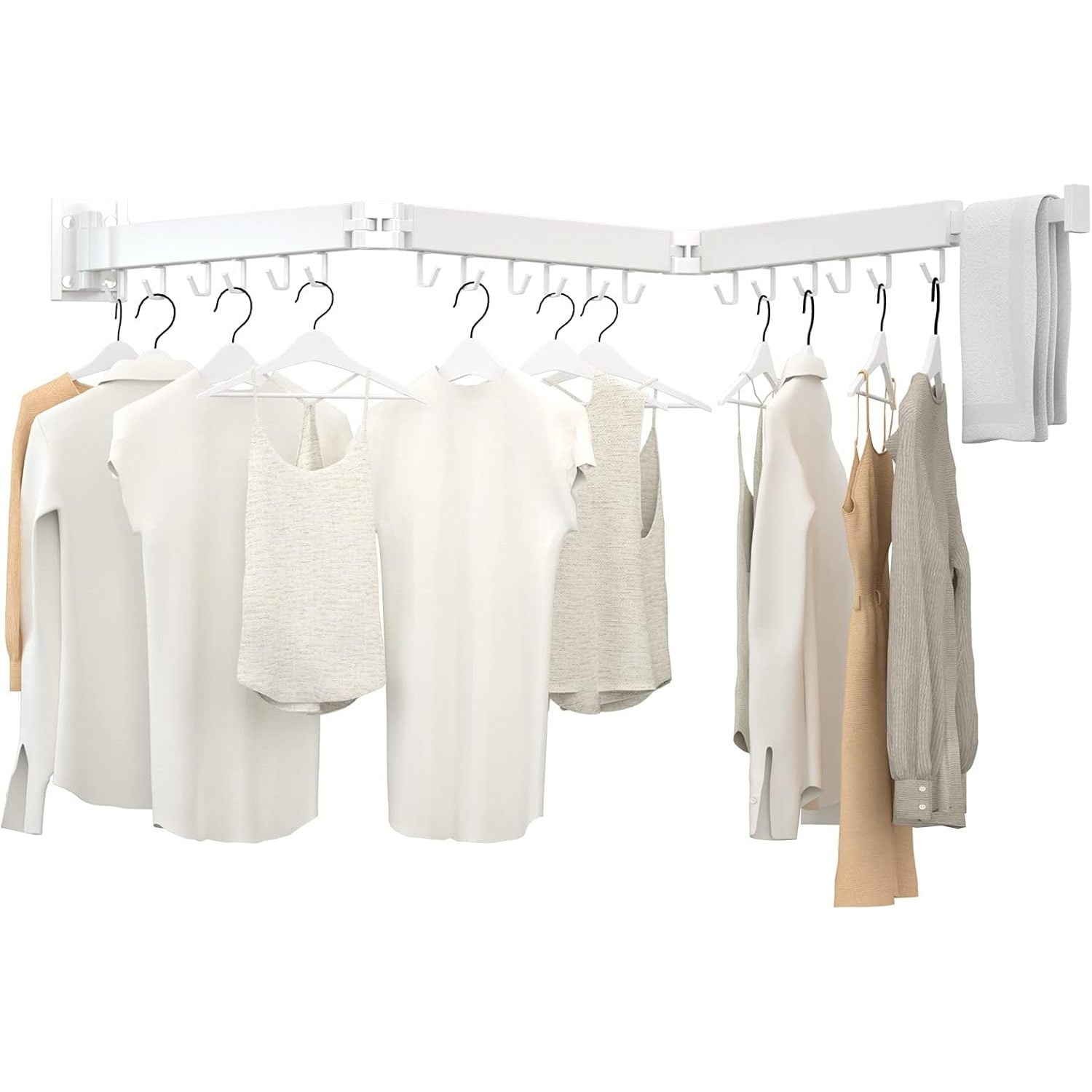 Clothes Drying Rack, Laundry Drying Rack Wall Mounted, [No-Drill ...