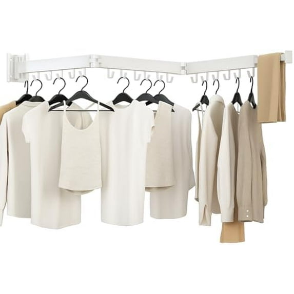 Clothes Drying Rack, Laundry Drying Rack Wall Mounted, [No-Drill ...