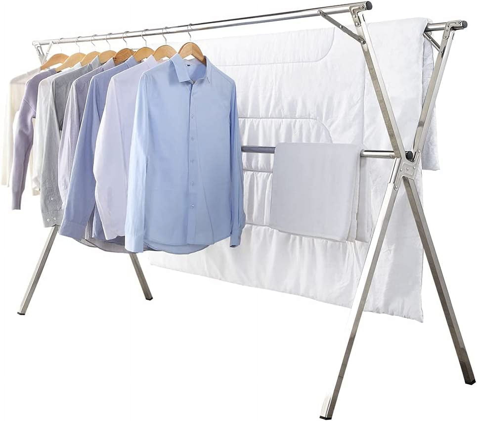 Clothes Drying Rack for Laundry Foldable,Stainless Steel Laundry Drying ...