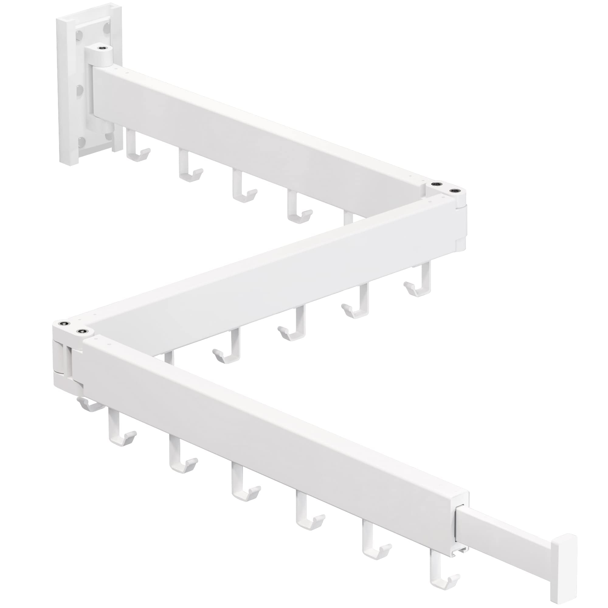 Clothes Drying Rack Laundry Wall Mounted Hanging Mount Folding ...
