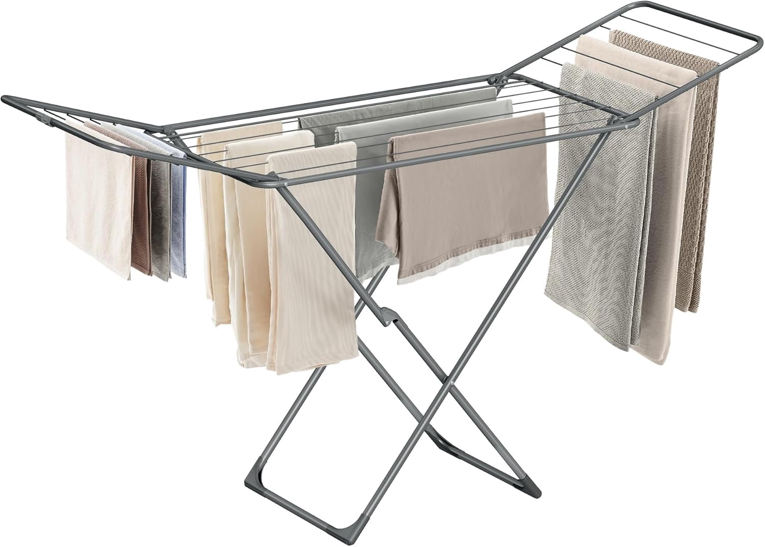 Clothes Drying Rack, Metal Laundry Drying Rack, Foldable, Space-Saving ...