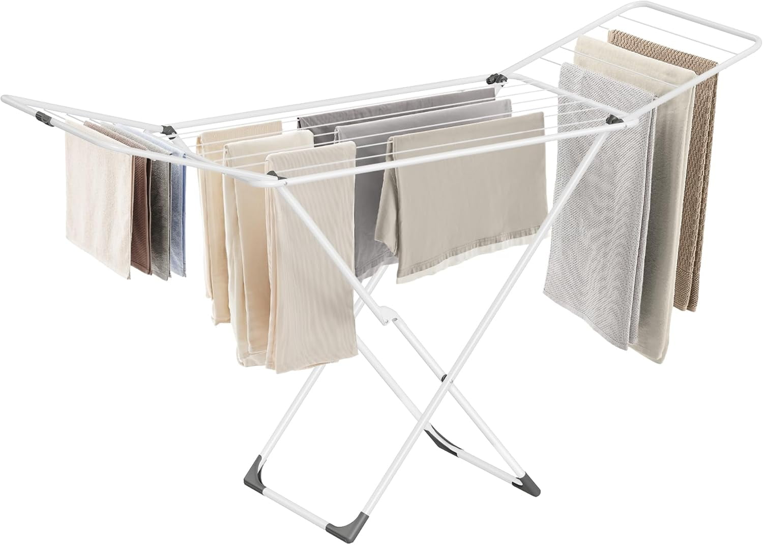 Clothes Drying Rack, Metal Laundry Drying Rack, Foldable, Space-Saving ...