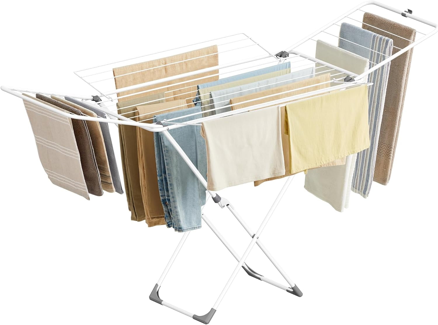 Clothes Drying Rack, Metal Laundry Drying Rack, Foldable, Space-Saving ...