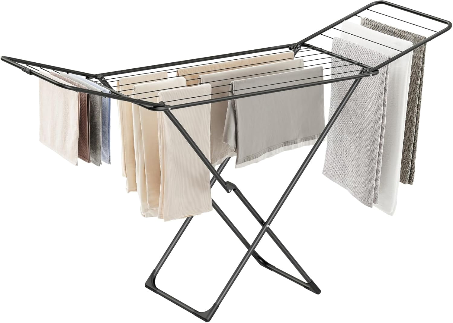 Clothes Drying Rack, Metal Laundry Drying Rack, Foldable, Space-Saving ...