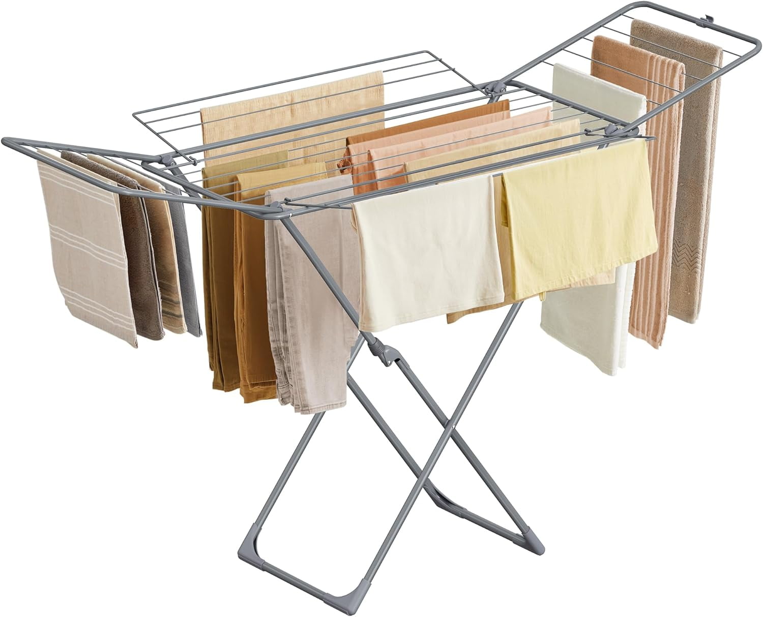 Clothes Drying Rack, Metal Laundry Drying Rack, Foldable, Space-Saving ...