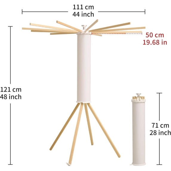Clothes Drying Rack Portable,Foldable Drying Rack Clothing with 12 Wood ...
