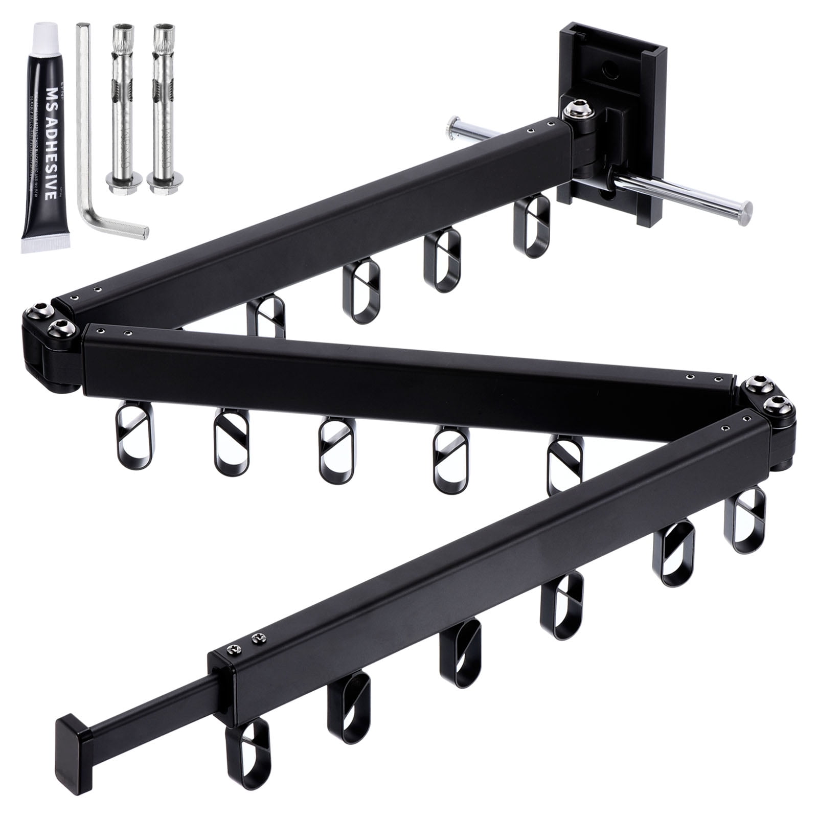 Clothes Drying Rack, Retractable Laundry Drying Rack Wall Mount ...