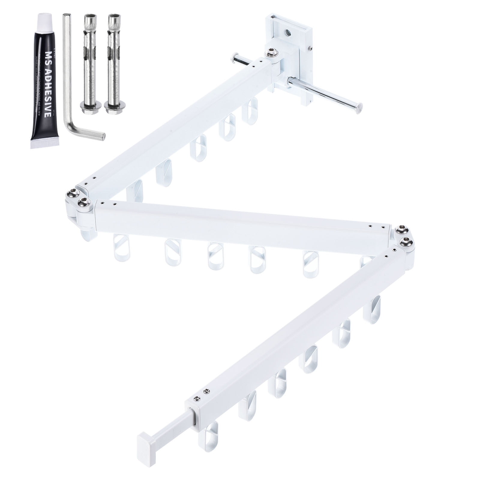 Clothes Drying Rack, Retractable Laundry Drying Rack Wall Mount ...