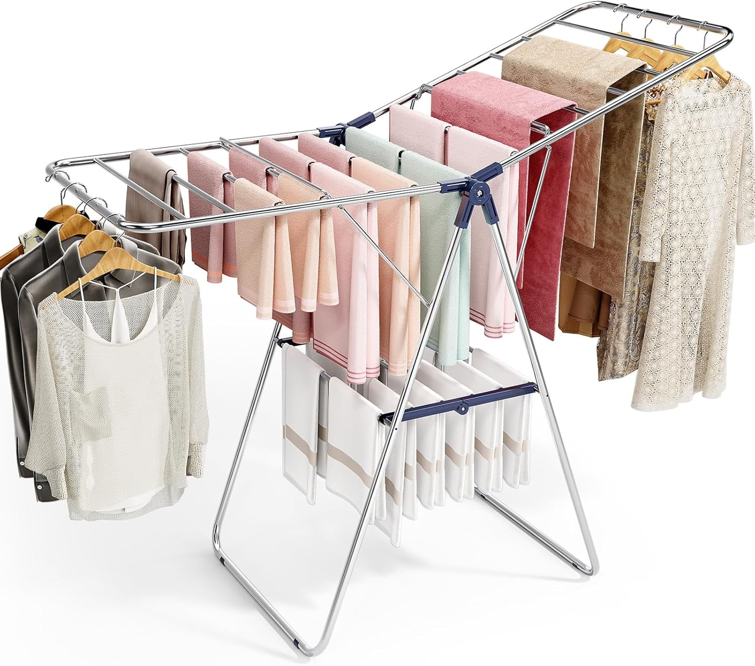 Clothes Drying Rack, Stainless Steel Drying Rack Clothing with Height ...