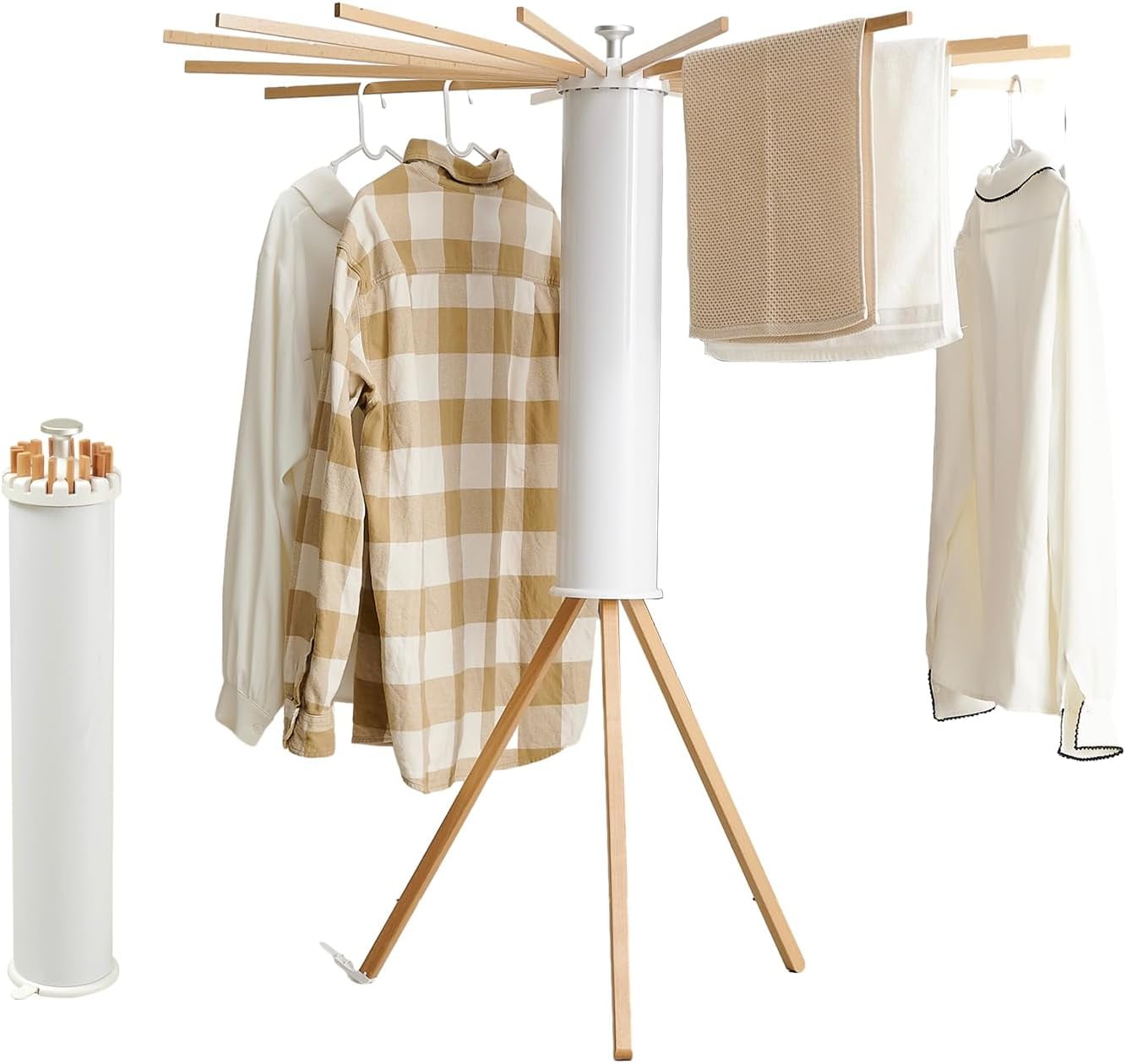 Clothes Drying Rack Tripod,Laundry Hanger Dryer Rack,Portable Drying ...