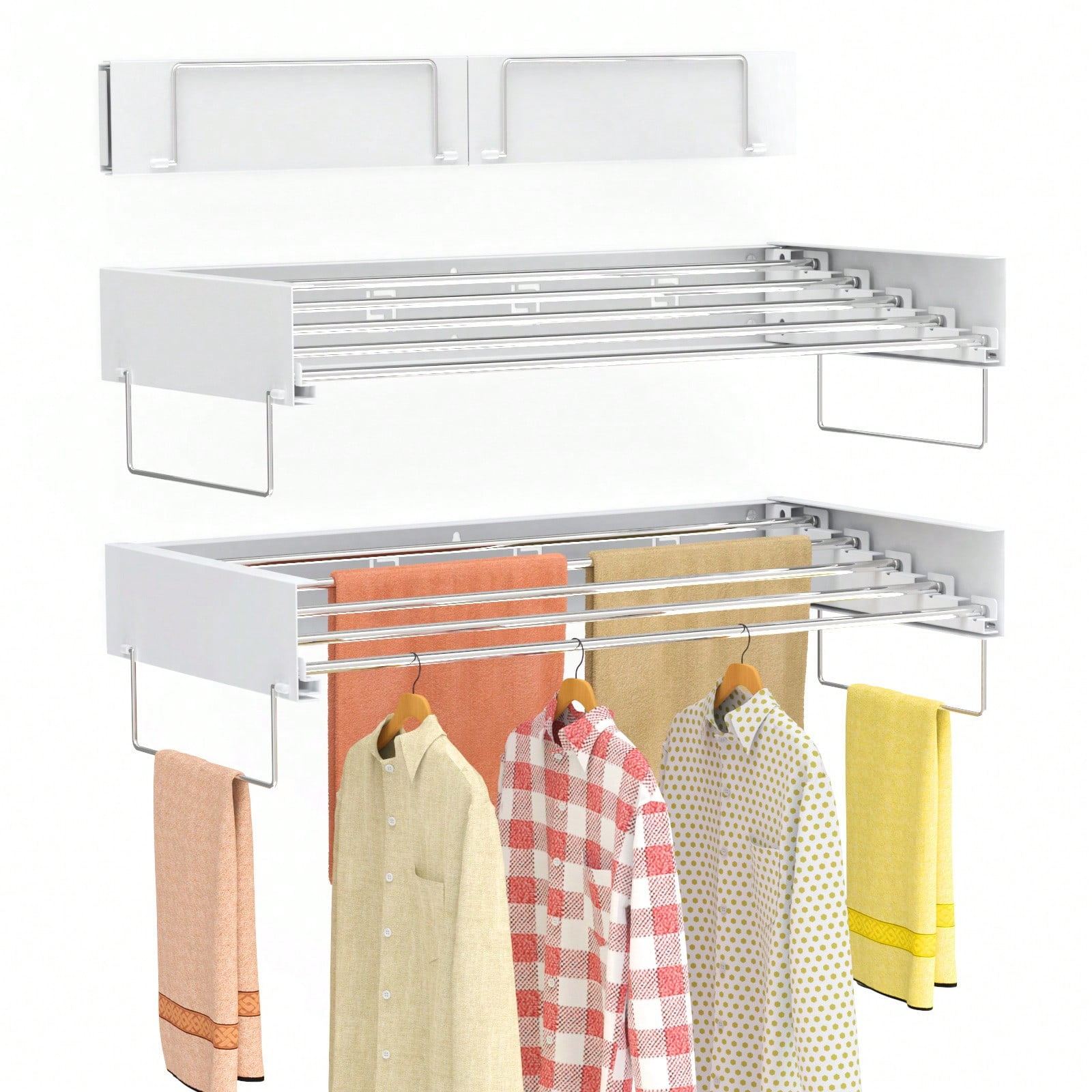 Clothes Drying Rack Wall Mounted, Drying Rack Clothing Foldable, Drying ...