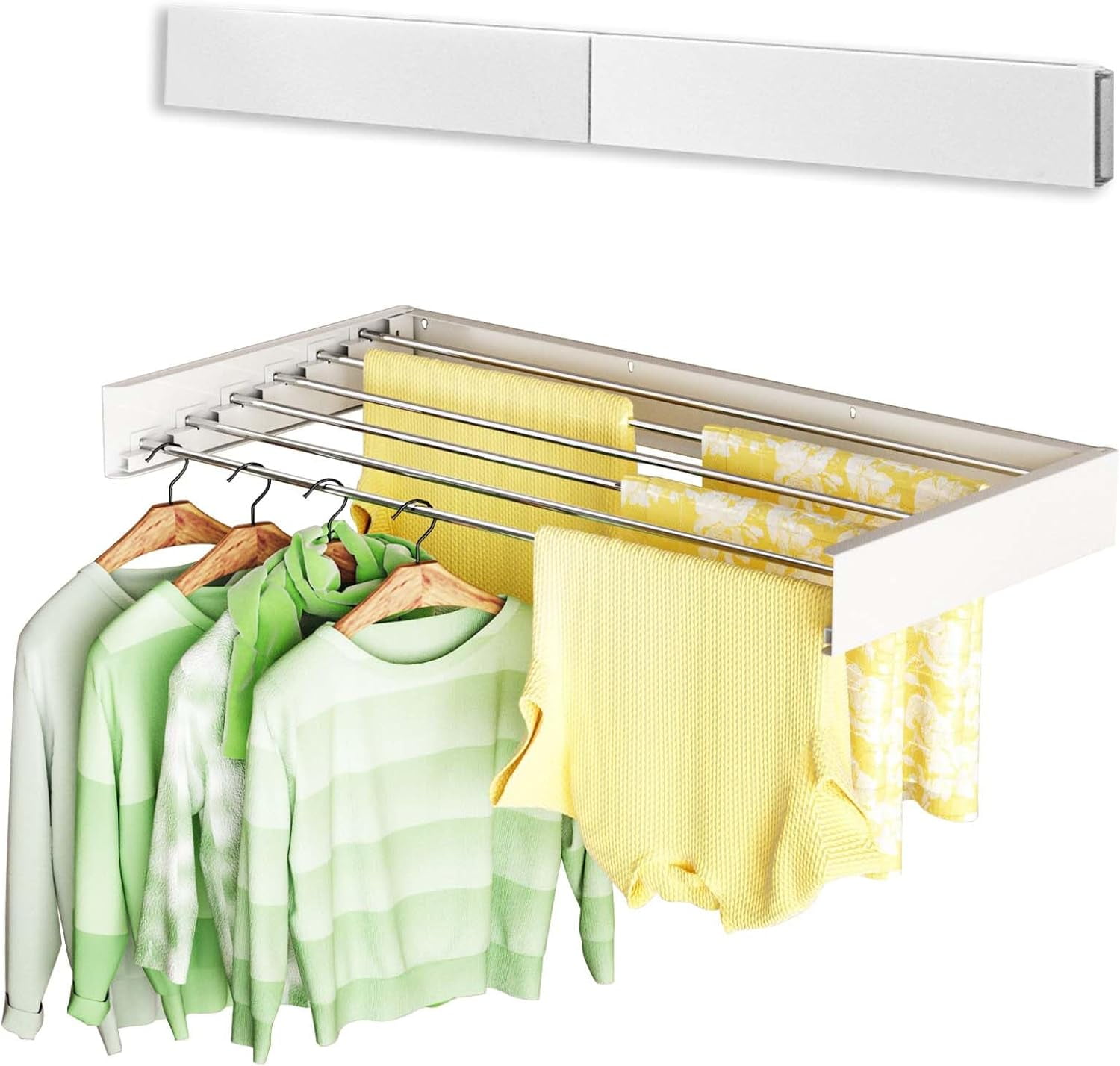 Clothes Drying Rack Wall Mounted, Drying Rack Clothing Retractable ...