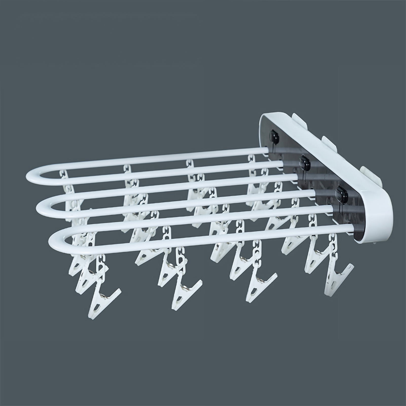 Clothes Drying Rack Wall Mounted Durable ABS Foldable Design Space ...