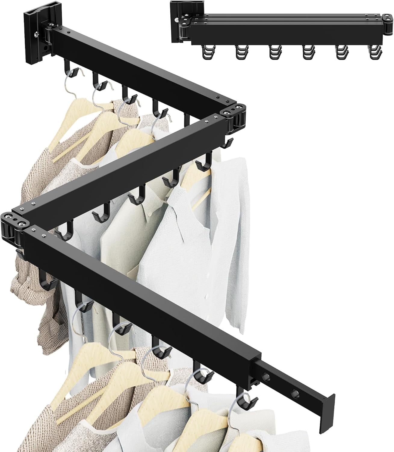 Clothes Drying Rack Wall Mounted, Foldable Laundry Drying Rack ...