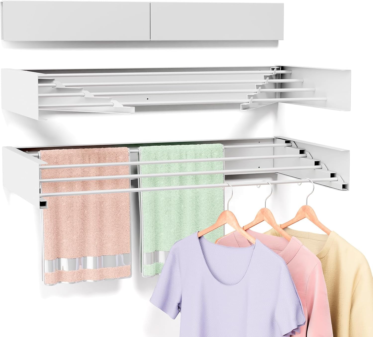 Clothes Drying Rack Wall Mounted for Laundry, Drying Rack Clothing Wall ...