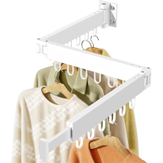 Clothes Drying Rack Wall Mounted, Space-Saving Drying Rack Clothing ...
