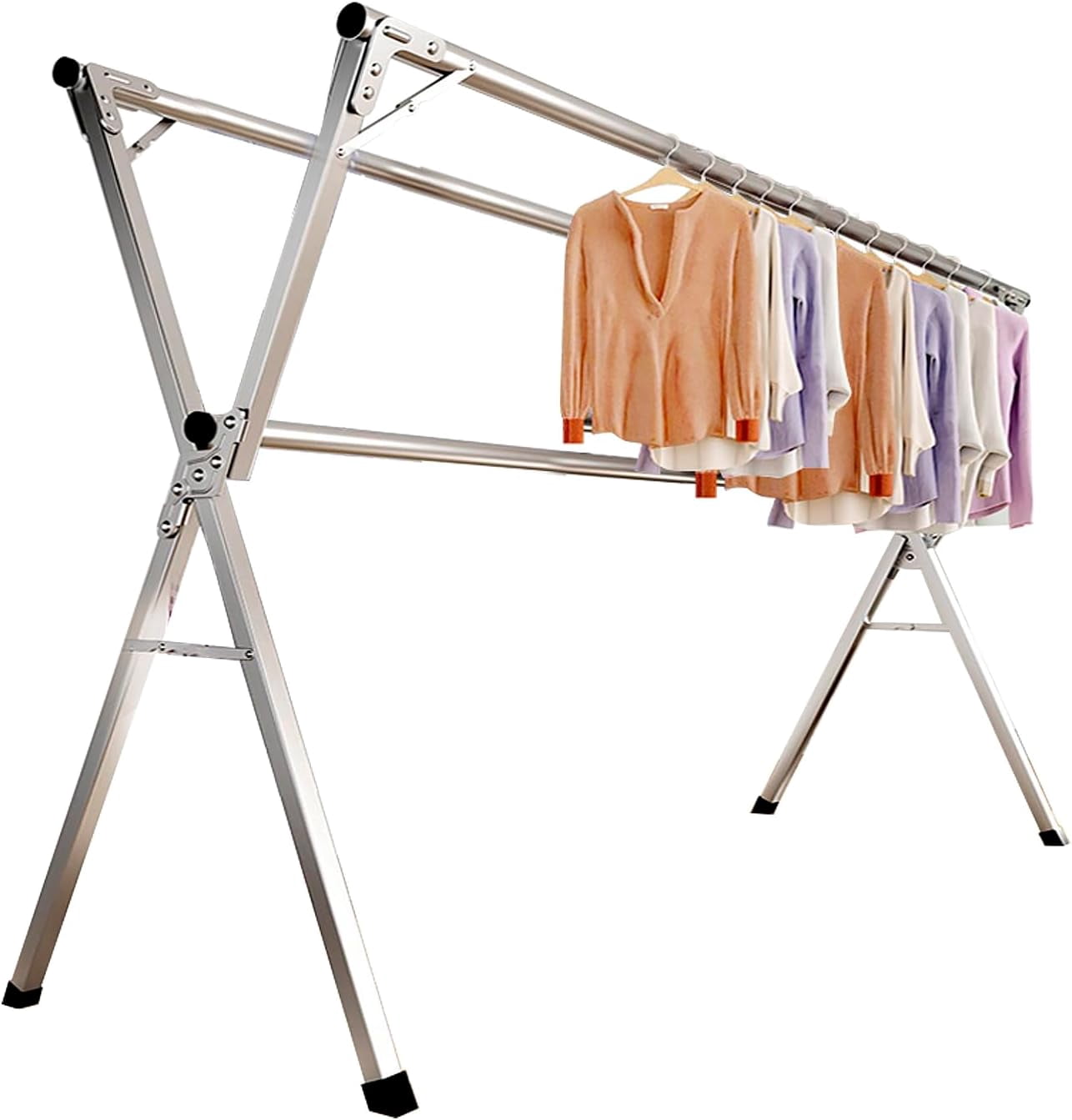 Clothes Drying Rack for Laundry Foldable, 79 inch Stainless Steel Pool ...