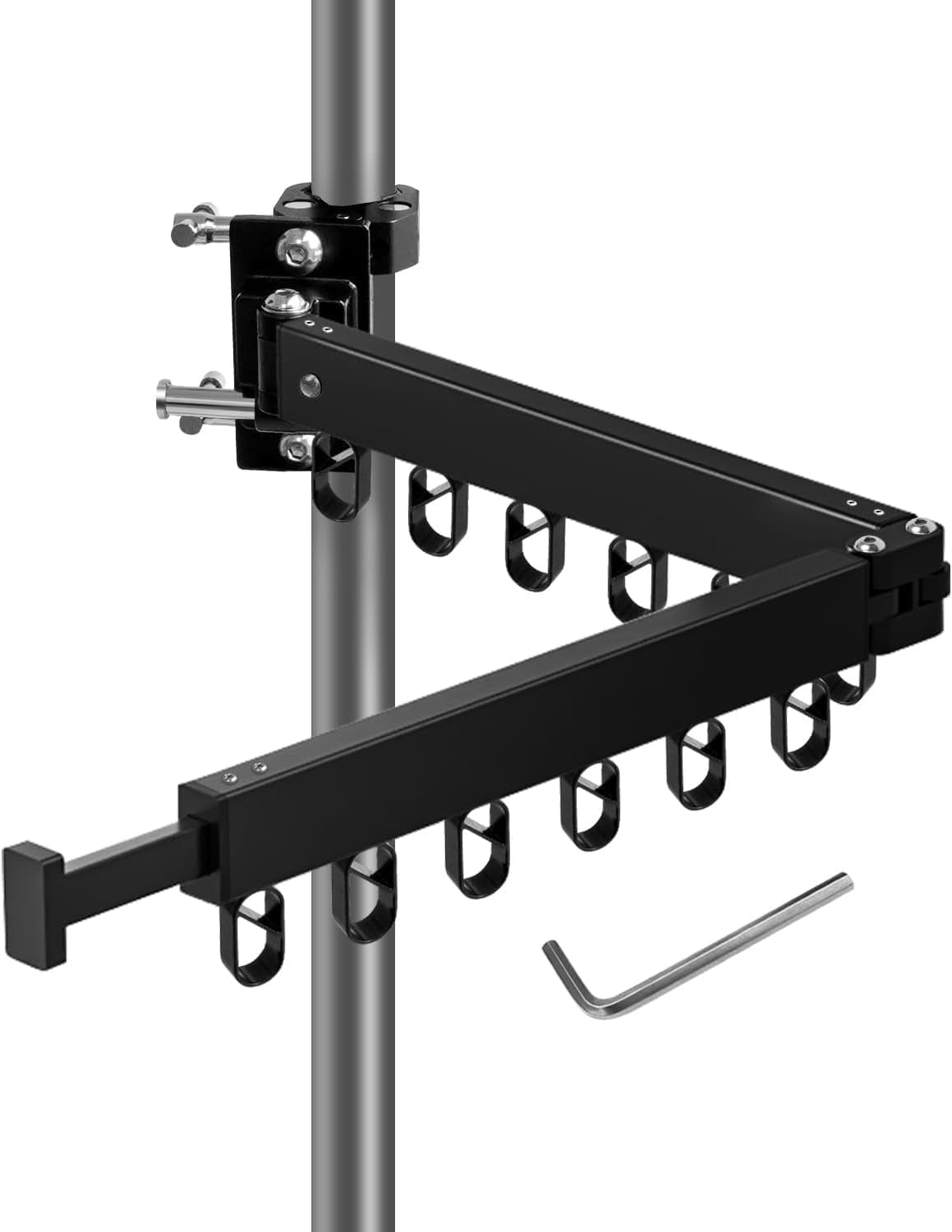 Clothes Drying Rack with Upgraded Clips & Extendable Pole, Aluminum RV ...