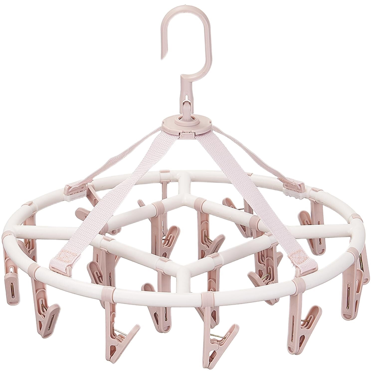 Clothes Drying Racks Foldable Clip Hangers Drip Hanger Plastic with 20 ...