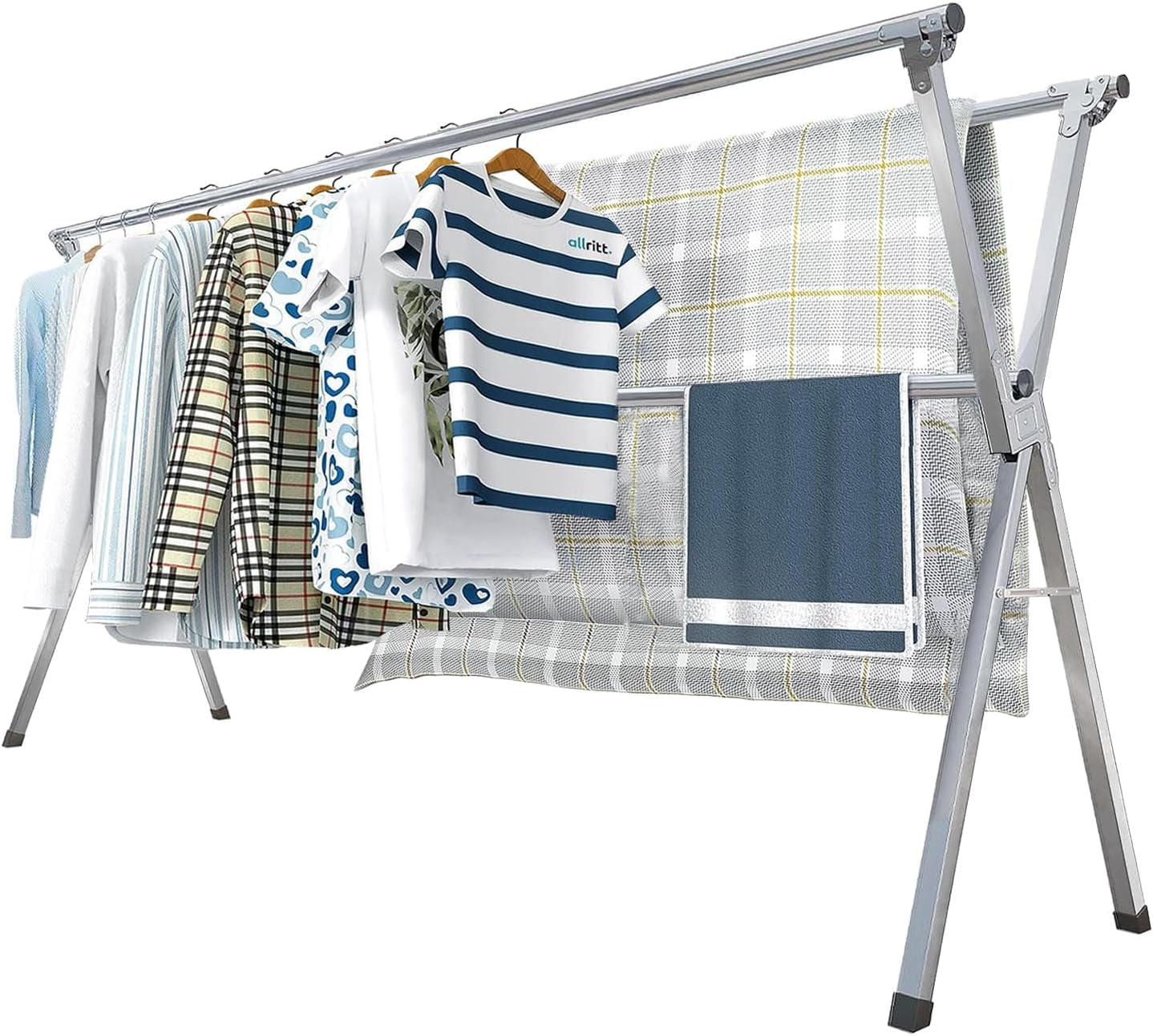 Clothes Drying Racks, Heavy Duty Stainless Steel Clothes Standing ...