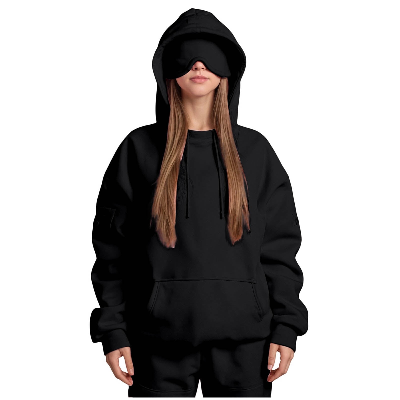 Clothes For Women Womens Hoodies Hoodie with Eye Mask Built In,Comfort ...