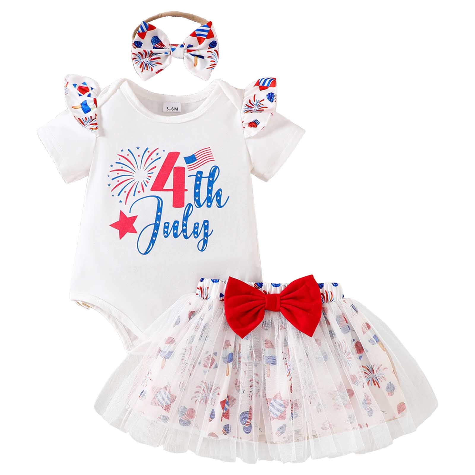 Clothes Girls Infant Independence Day 4Th Of July Prints Newborn Skirts ...
