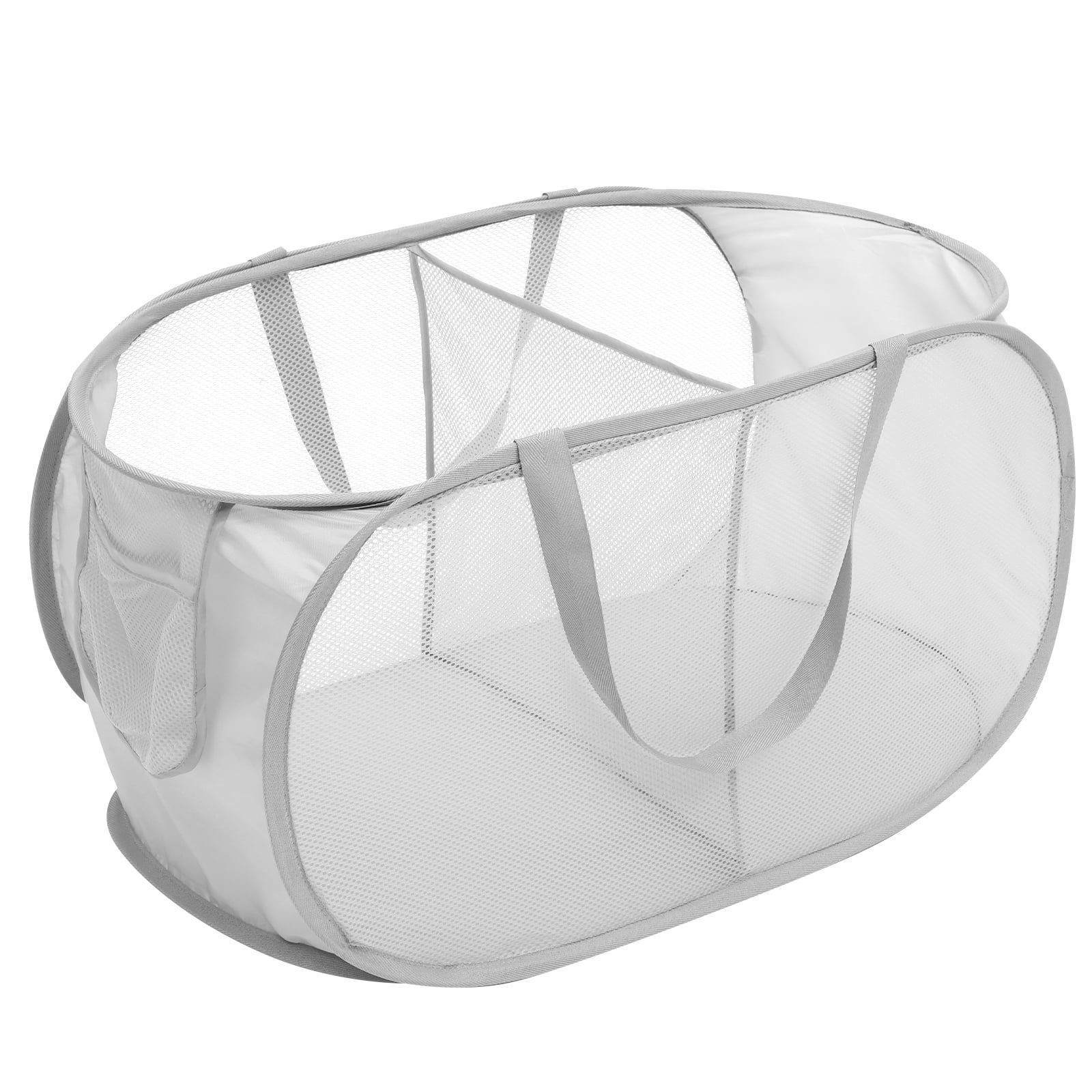 Foldable Clothes Hamper Dirty Laundry Basket with Thickened Mesh Net ...