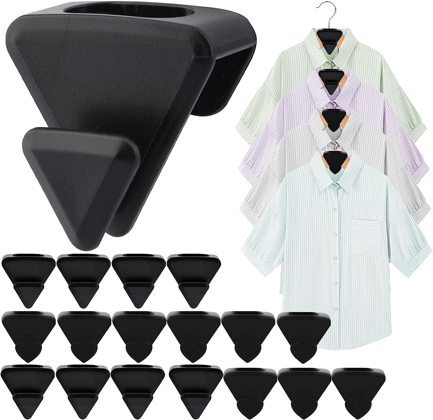 Clothes Hanger Connection Cascading Hook, Space-Saving Heart Triangle ...